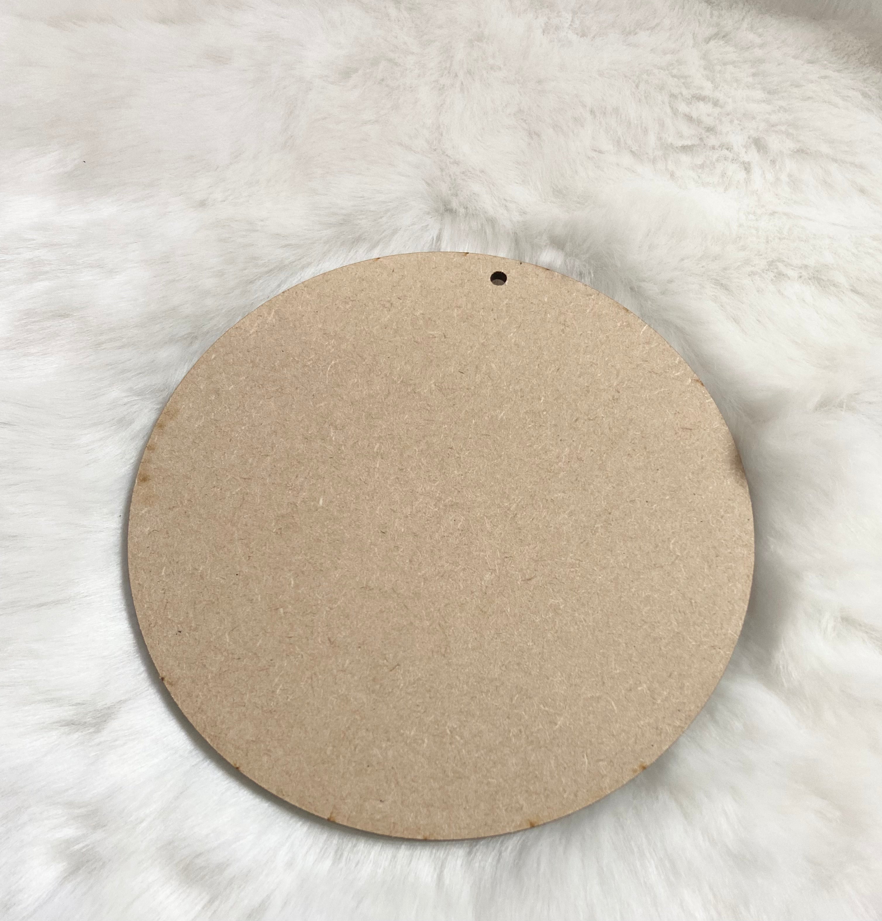 18cm MDF Circle with Hanging Hole – Best Blanks Wholesale LTD