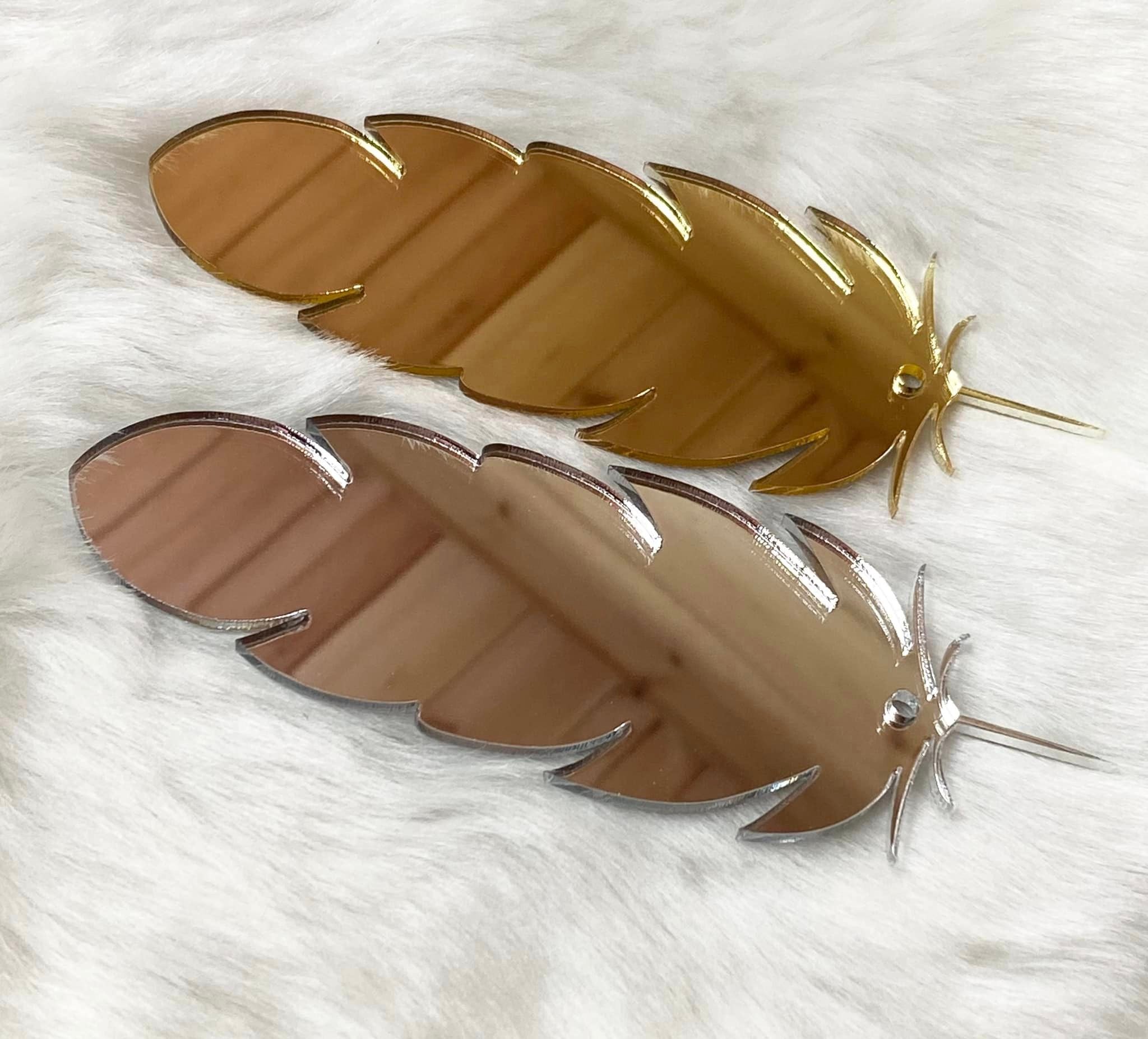 Mirrored Acrylic Feather 14cm – Best Blanks Wholesale LTD